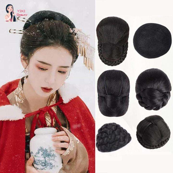 Y2K2 มีสไตล์ ทันสมัยและทันสมัย ที่มีคุณภาพสูง แบบตรง สำหรับผู้หญิง สำหรับผู้หญิง ผมสไตล์จีน การ ...