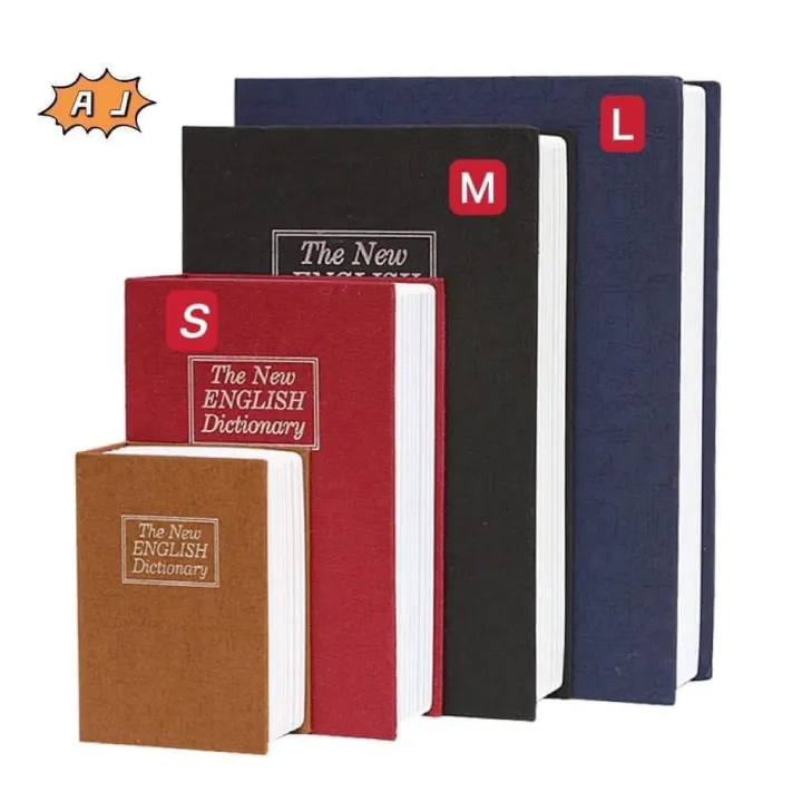 Dictionary Mini Safe Box Book Hidden Secret Security Safe Key Lock ...