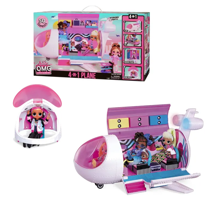 L.O.L Surprise OMG Plane 4-in-1 Playset ของเล่นตุ๊กตา แอลโอแอลเซอร์ไพร ...