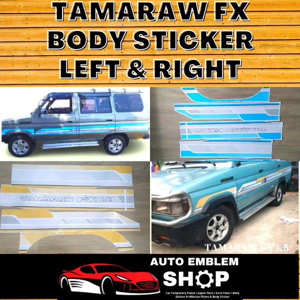 Toyota Tamaraw FX / Car Body Sticker 002 / 1 Set / Left & Right / High ...