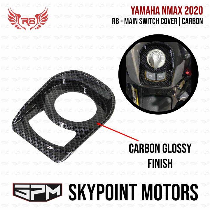 R8 Ignition Switch Cover for Yamaha NMAX 155 V2 Y-Connect 5539 (9803 ...