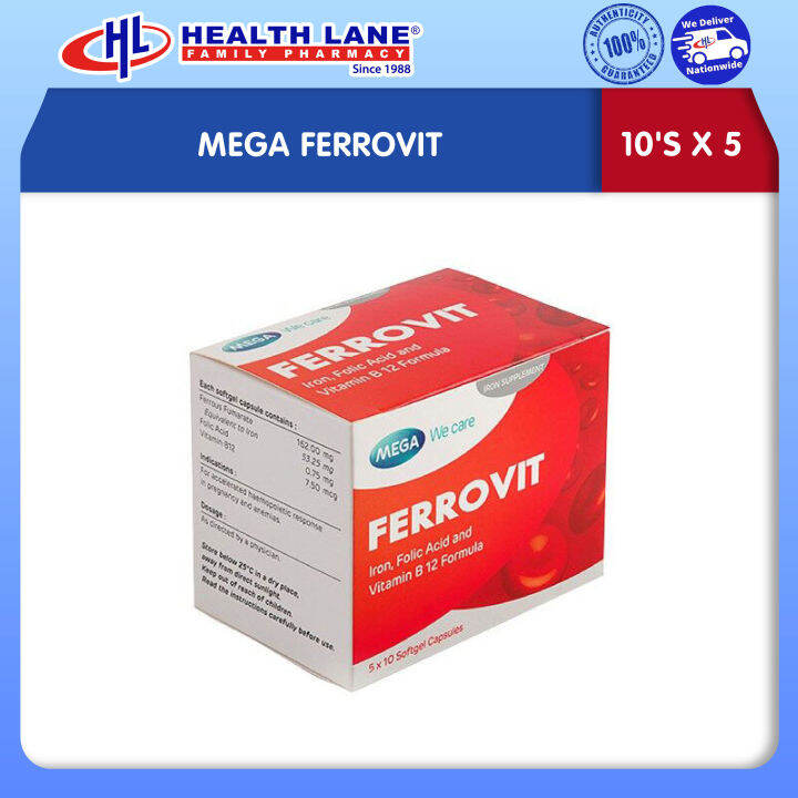 MEGA FERROVIT 10'S X 5 | Lazada