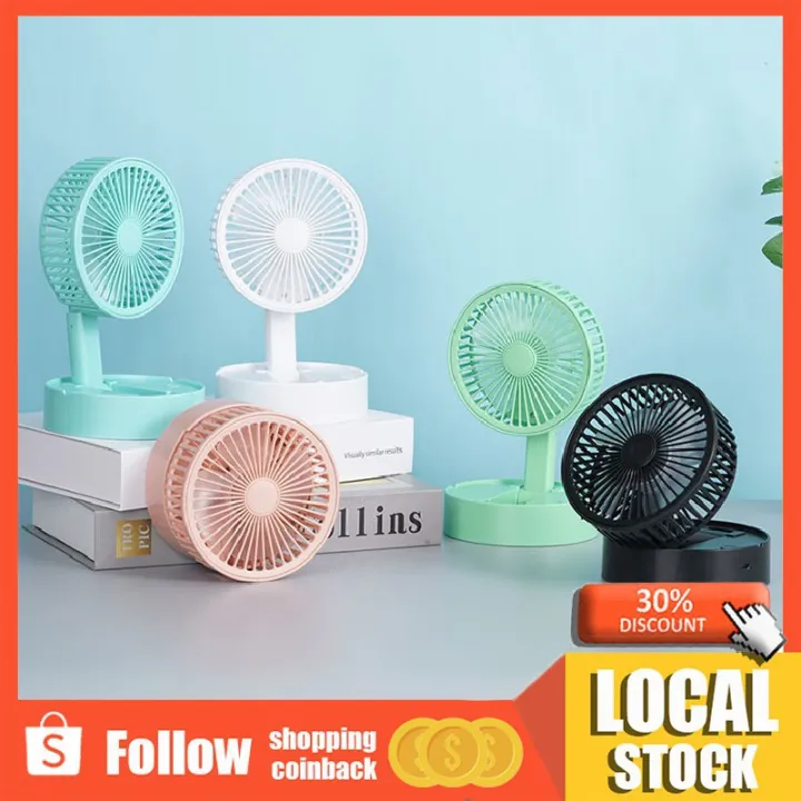 USB Chargable Portable Foldable Telescopic Fan Multi-Function Desktop ...