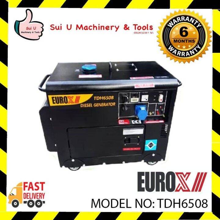 EUROX TDH6508 / TDH 6508 4-Stroke Diesel Generator | Lazada