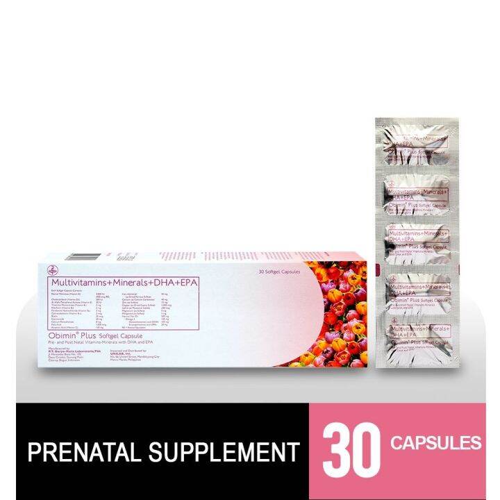 Obimin Plus 30 Capsules Prenatal Supplement With DHA And EPA For Baby's ...