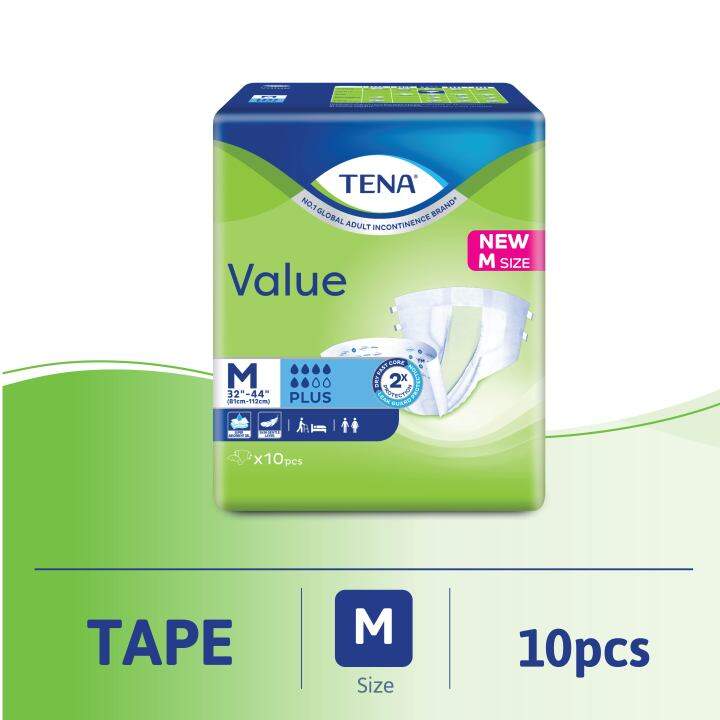 TENA Value Tape M 10s / L 8s/ XL 8s Adult Diaper | Lazada