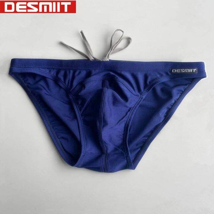 Desmiit Swimwear Mens Swim Briefs Bikini Swimming Trunks For Man Mini