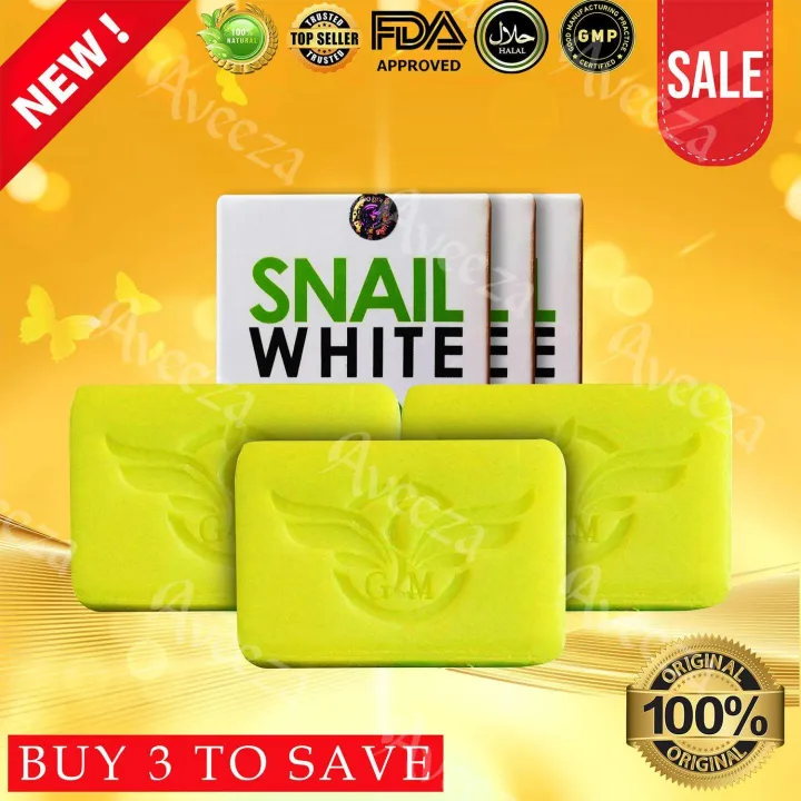 SET OF 3 AUTHENTIC SNAIL WHITE ® SOAP X10 ACNE & WHITENING - PRODUCT OF ...