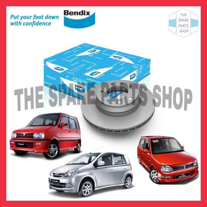 PERODUA KELISA KENARI VIVA FRONT BRAKE DISC ROTOR ORIGINAL BENDIX ...