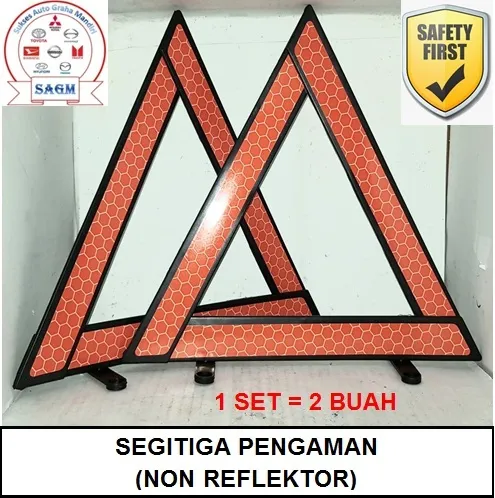 SEGITIGA / SEGI TIGA PENGAMAN SAFETY TRIANGLE (NON REFLEKTOR) | Lazada ...