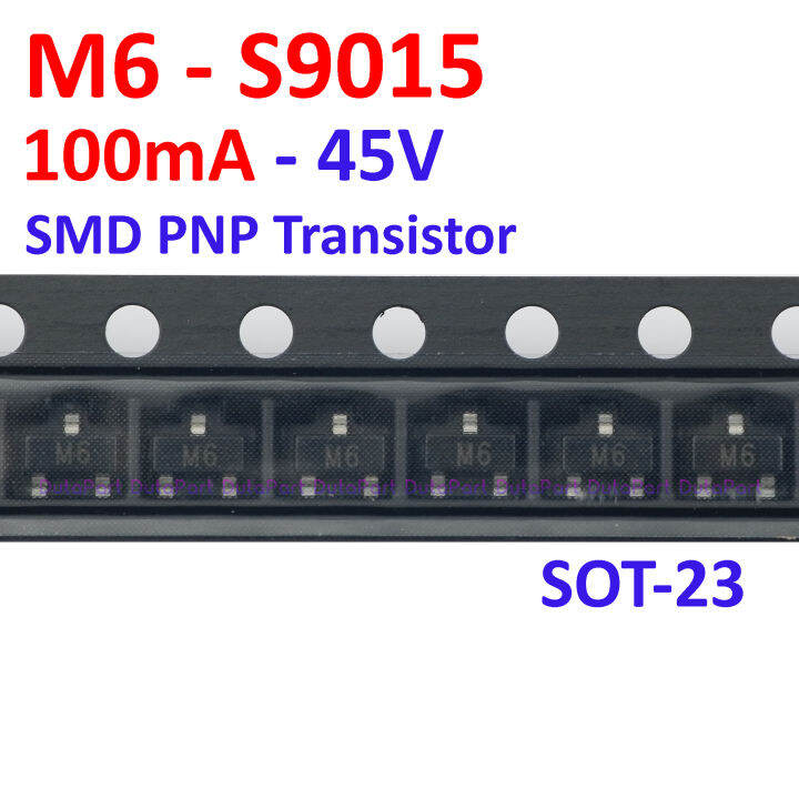 100 PCS M6 S9015 100mA 45V SMD PNP Transistor SOT-23 9015 SOT23 ...