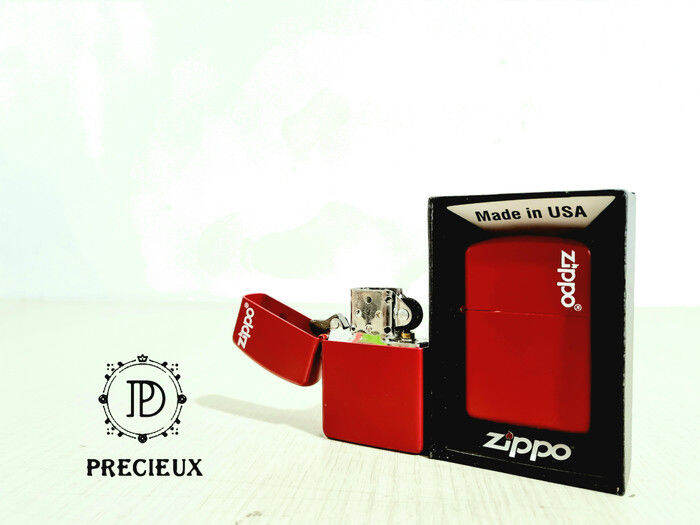 Korek Api Zippo Merah Red Matte Original Ping Sound "Precieux" | Lazada ...