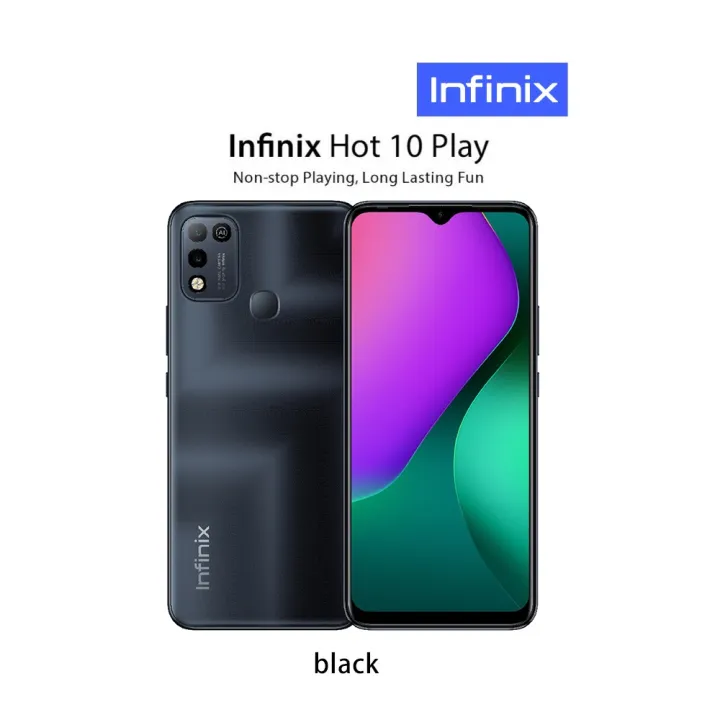 infinix Hot 10 play cellphone 4GB+ 64GB mobile phone 6000mAh 6.82 ...