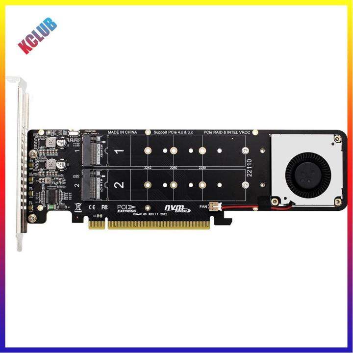 PCI-E 16X to M.2 M-KEY NVME SSD RAID Riser PCI-E4.0 PCI Express X4 ...