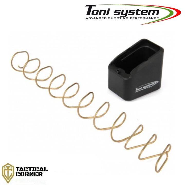 TONI SYSTEM +6 ROUNDS OPEN PAD MAGAZINE EXTENSION FOR GLOCK 17-22-24-31 ...
