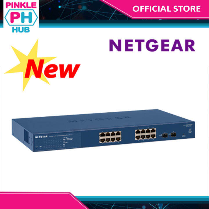 PinkleHub NETGEAR 16 Port Gigabit Smart Managed Pro Switch (GS716T ...