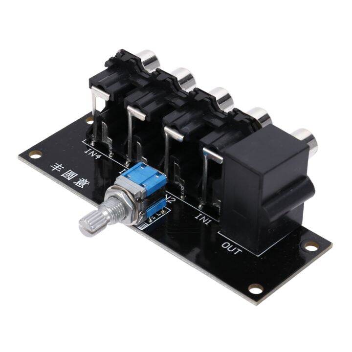 Audio Signal Switch Input Selection Board RCA 4 Ways Audio Source Signal Relay Selector ...