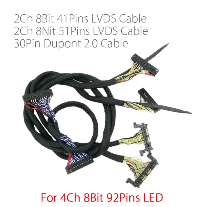 For 4K FHD LED TV 60hz-120HZ panel lvds cable 41p+51p 2CH For led ...