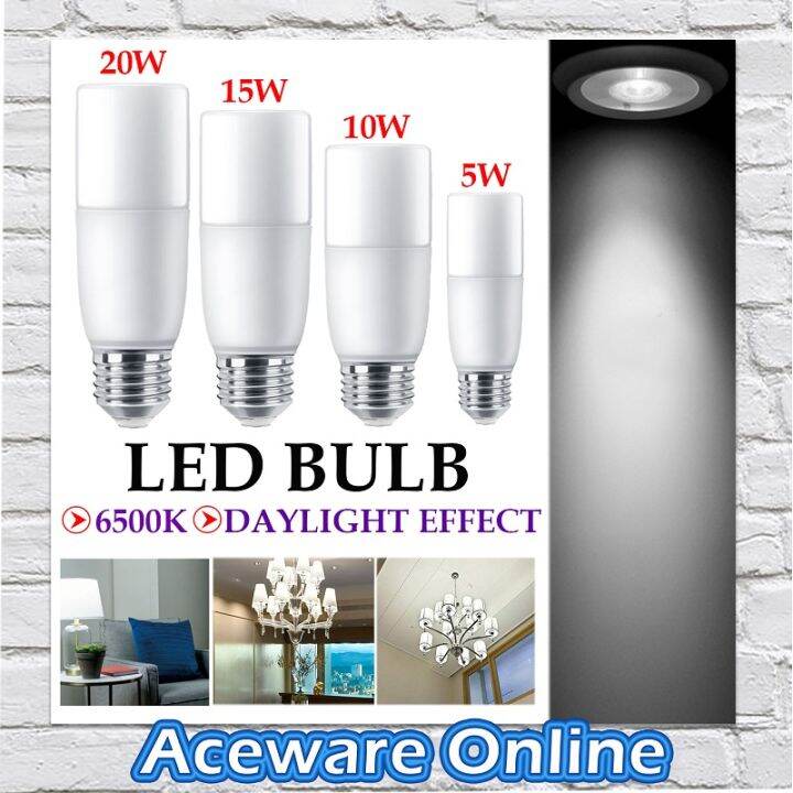 LED Bulb 6500K [ 5W 10W 15W 20W ] Daylight Effect LED Light Bulb Corn Bulb Stick Bulb Mentol ...