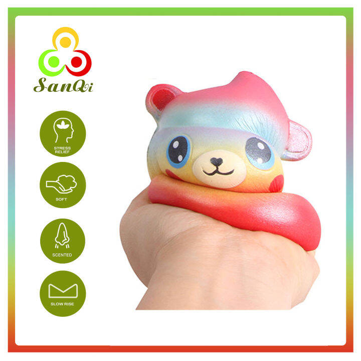 SanQi Elan SQ5899R Super Slow Rise Poop Red Bear Scented Squishy ...