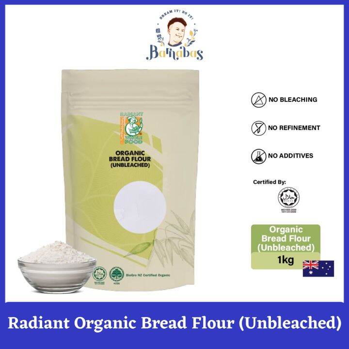 Radiant Organic Unbleached Bread Flour (1kg) | Lazada