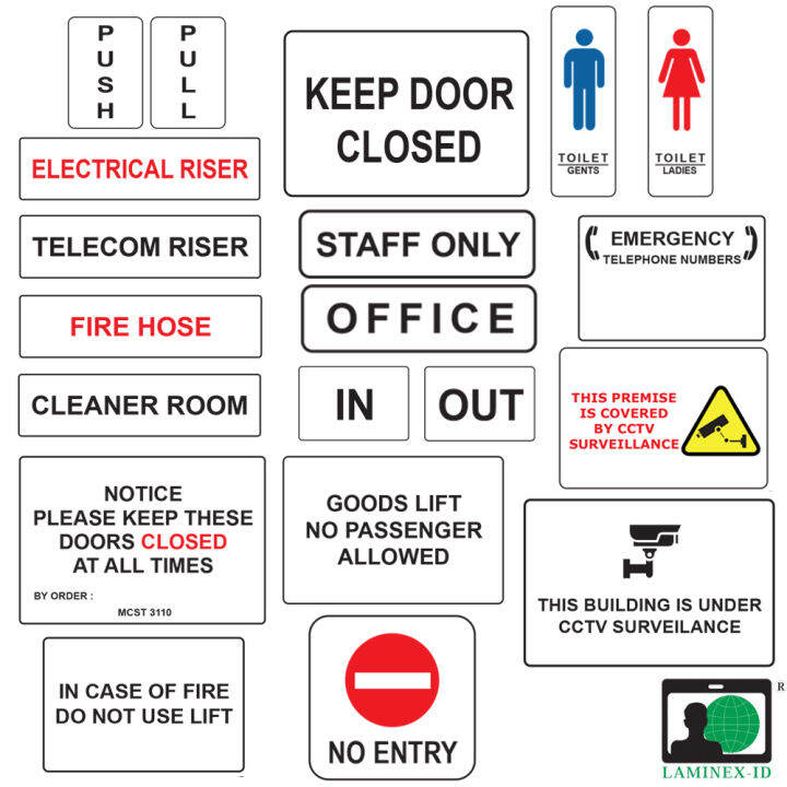 LAMINATED WORDING SIGNAGE WITH SELF ADHESIVE BACK | Lazada