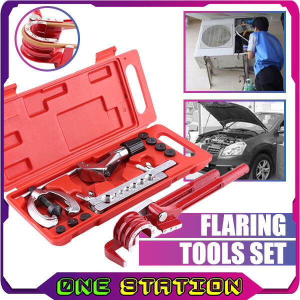 11pcs Pipe Flaring Swaging Tool Set Tube Cutter Flare Repair Aircond ...