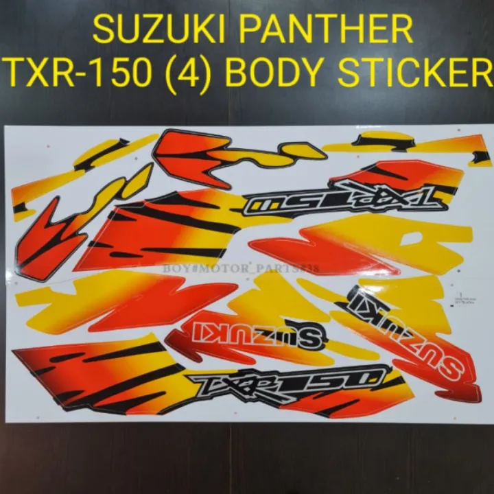 SUZUKI PANTHER TXR 150 ( 4 ) BODY COVER STRIPE STICKER | Lazada