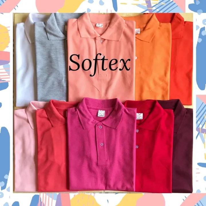 SOFTEX Unisex Plain Polo Shirt (Honeycomb Collared Shirt) white gray ...