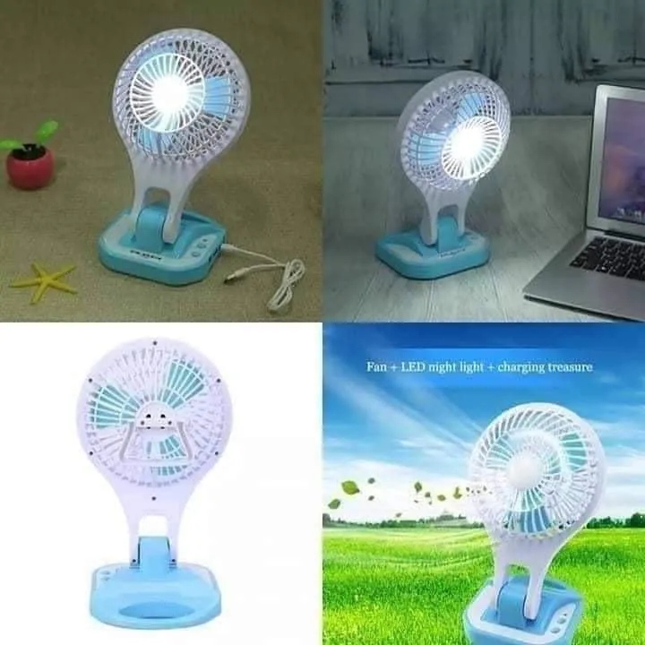 One HOME Online Shop Assorted Color Rechargeable Fan With Portable LED ...