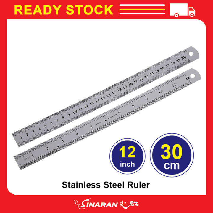 Stainless Steel Ruler : 12" (30cm) | Lazada