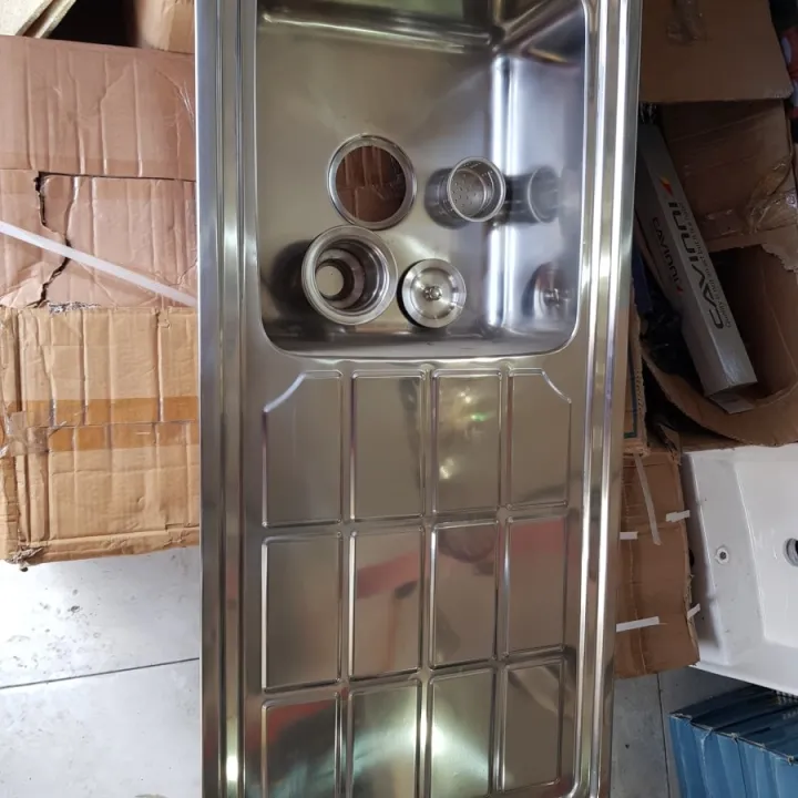 Bak Cuci Piring 1 Meter Stainless Tebal Anti Karat 100 cm x 46 cm ...