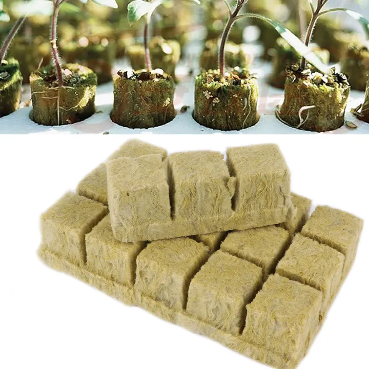 OULII 16Pcs Mineral Wool Block Culture Board Soilless Culture Mineral ...