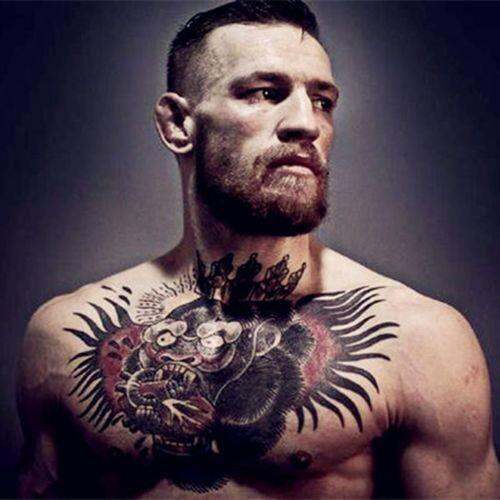 UFC Mouth Cannon Tattoo Conor McGregor Tattoo Flower Chest Tattoo ...
