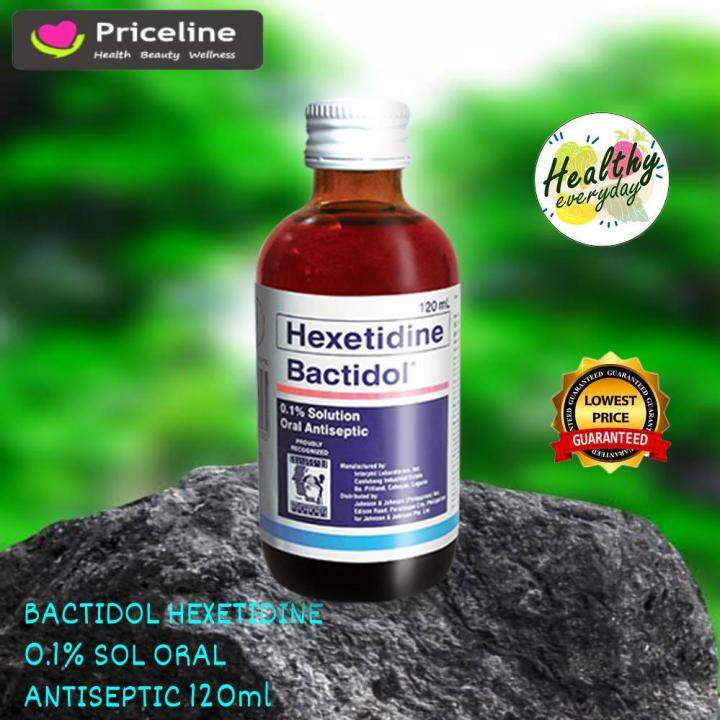 BACTIDOL Hexetidine 0.1% Sol Oral Antiseptic 120ml | Lazada PH