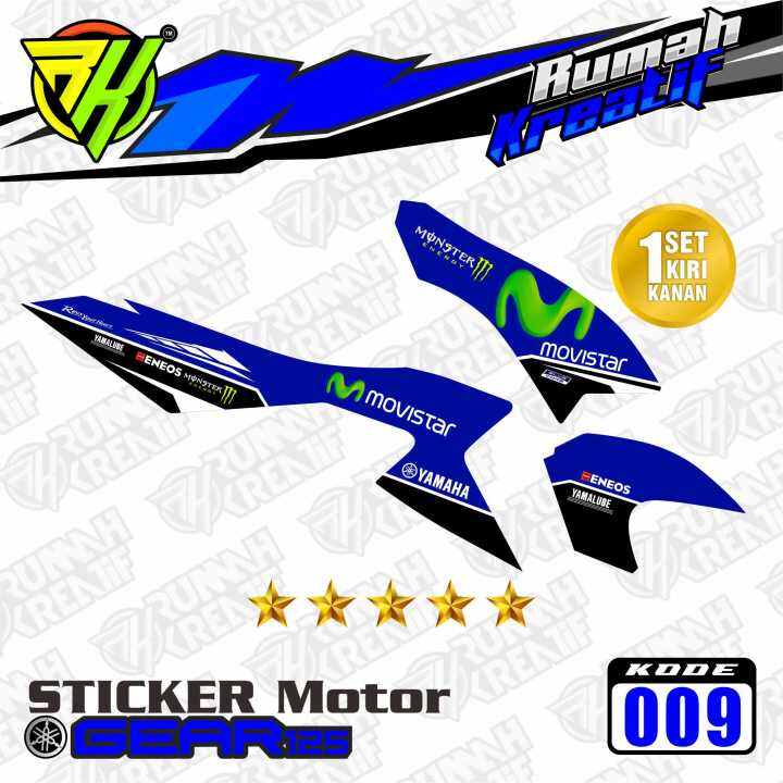 Rk Juara - Sticker Motor YAMAHA GEAR 125 Racing MotoGP - Decal Stiker ...