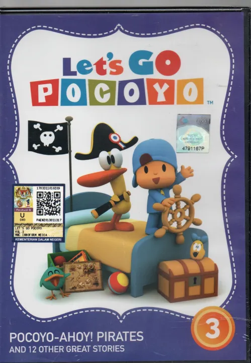 Children DVD Let's Go Pocoyo Series Vol.3 ~ Pocoyo-Ahoy! Pirates | Lazada