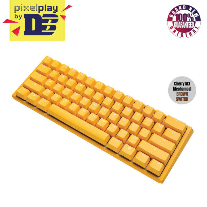 Ducky One 3 Mini Yellow Hotswap RGB Double Shot PBT Mechanical Keyboard ...