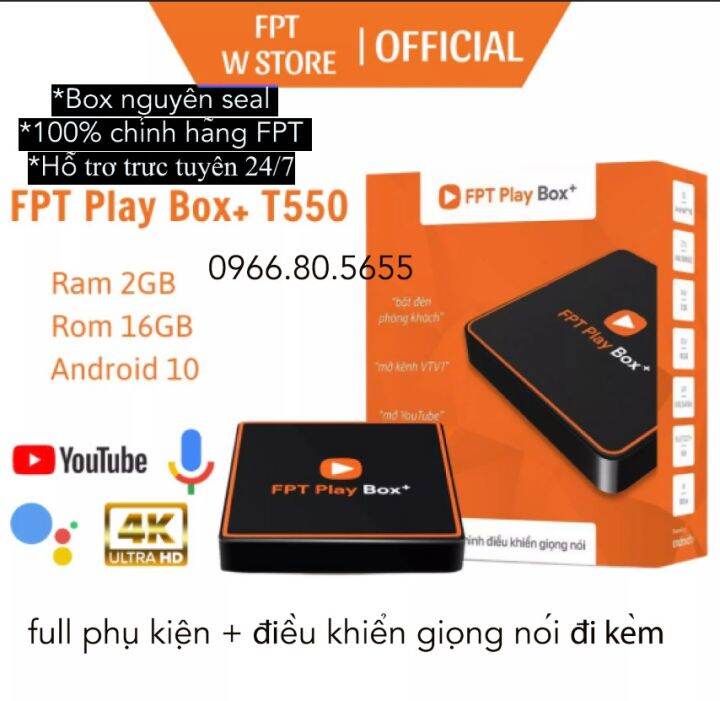FPTPlay Box 2021 T550 kèm điều khiển giọng nói + Gói izi MAX 7-14 tháng ...