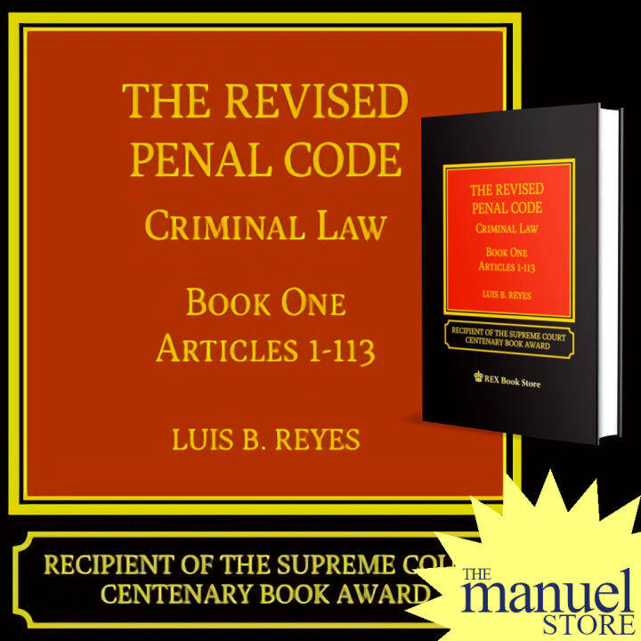 Reyes Book 1 (2021) - Revised Penal Code - Criminal Law - One I - By Luis The | Lazada PH