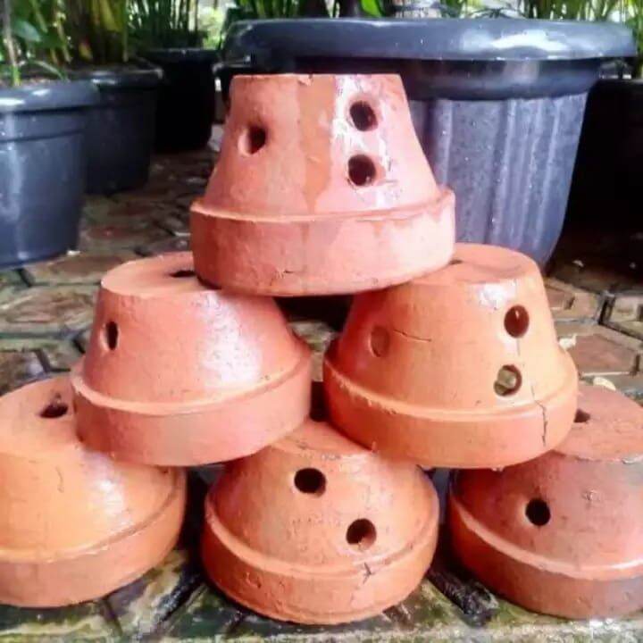 paket 6 pot anggrek/pot tanah liat/pot anggrek | Lazada Indonesia