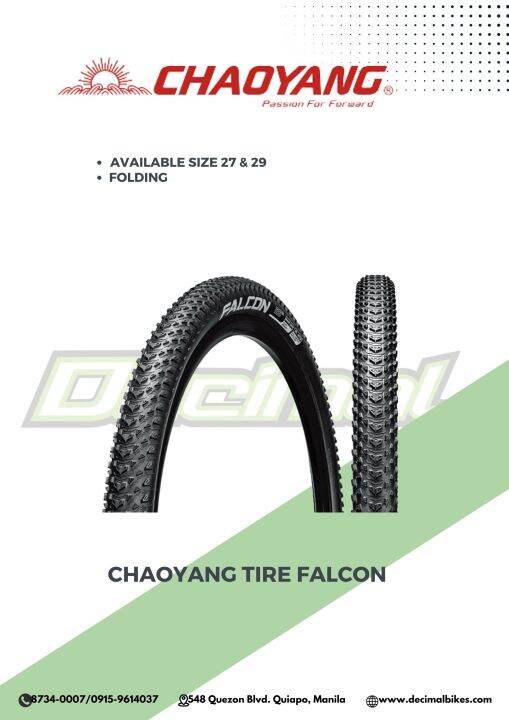 Chaoyang Tire Falcon Folding Tire Tubeless Original ( SOLD PER PC ...