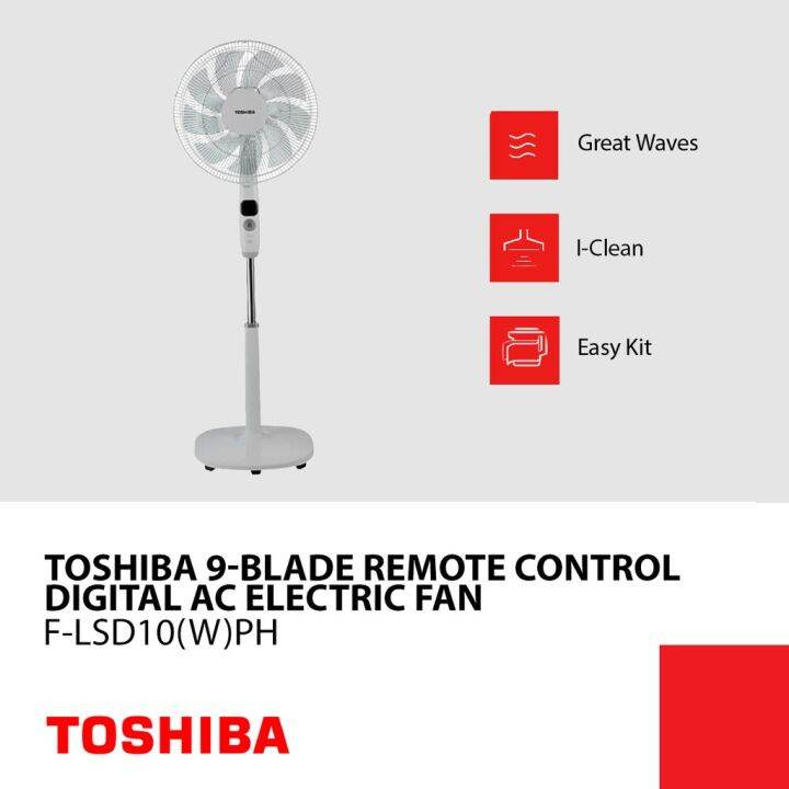 Toshiba Remote Control Digital DC Stand Fan F-LSD10(W)PH | Lazada PH