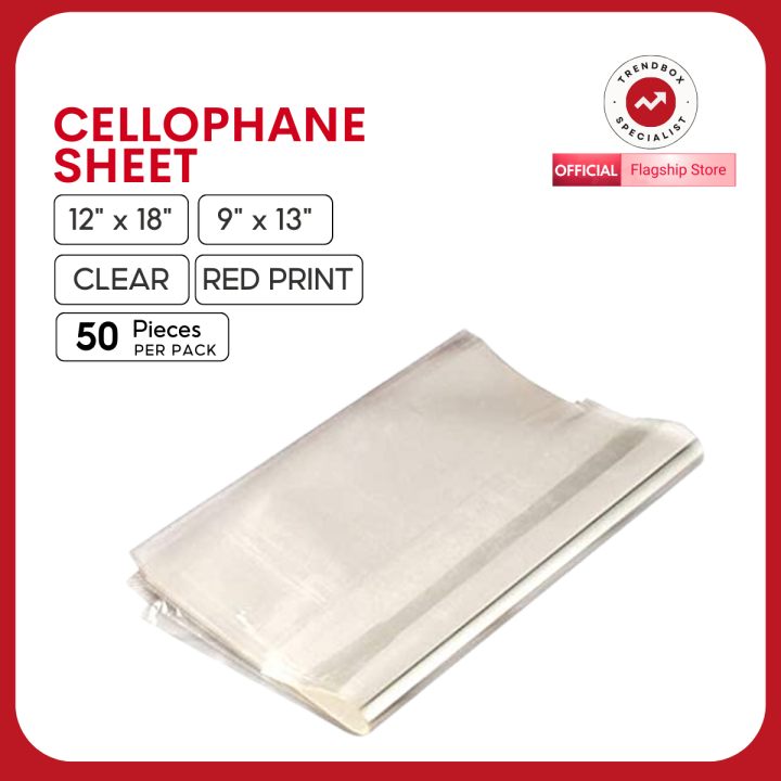 Trendbox Plastic Cellophane Sheet Bread Plastic Wrapper 50pcs | Lazada PH