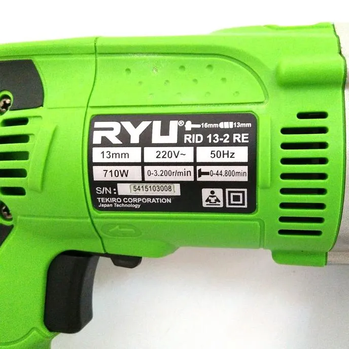 RYU TEKIRO 13MM RID 13-2 RE IMPACT DRILL HEAVY DUTY - MESIN BOR BETON ...