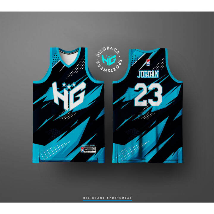 210 HG BASKETBALL CONCEPT SKYBLUE BLACK FULL SUBLIMATION JERSEY FREE ...