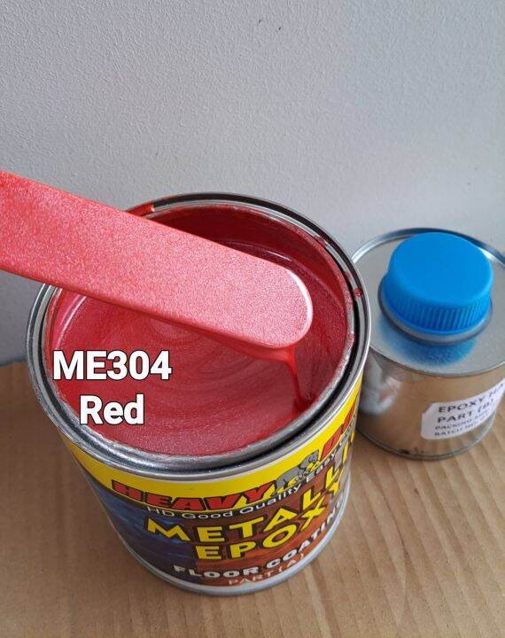 ME304 RED ( Metallic Epoxy Paint ) 1L METALLIC EPOXY FLOOR PAINT ...