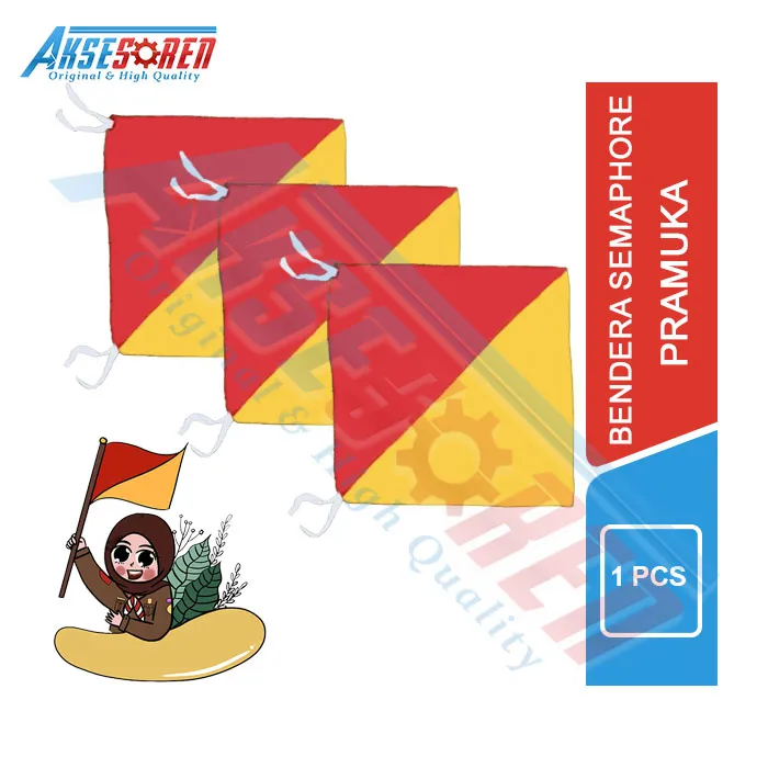 Bendera Semaphore Pramuka [1 Pasang/2 Pcs] / Bendera Pramuka ...