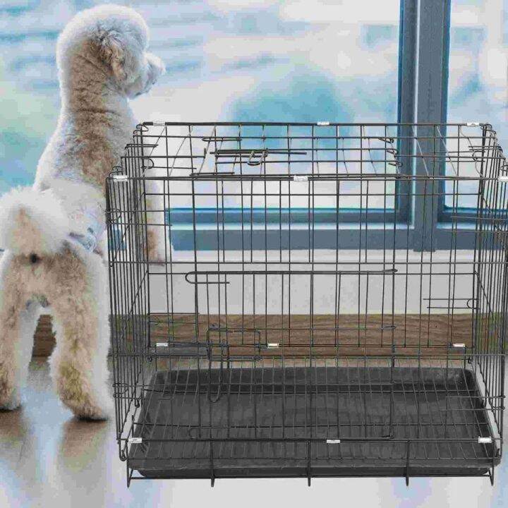 MHONLINE Dog Cage Space Bold Metal Fence Paint Folding Pet Crate Pet Cage Protection | Lazada PH