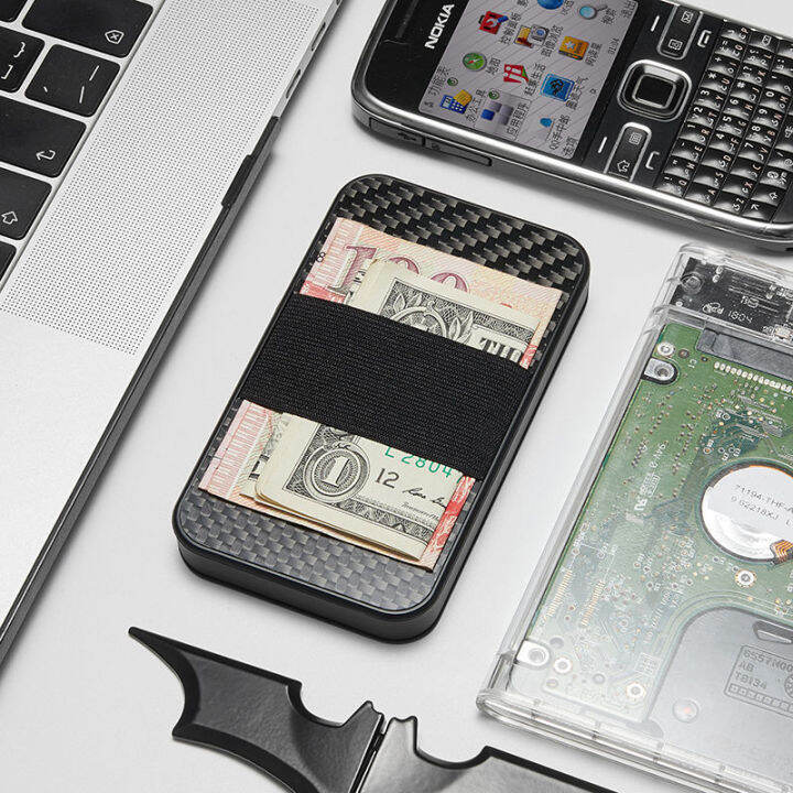 NEW RFID Card Holder Mens Purse Carbon Fiber Minimalist Rfid Wallets ...